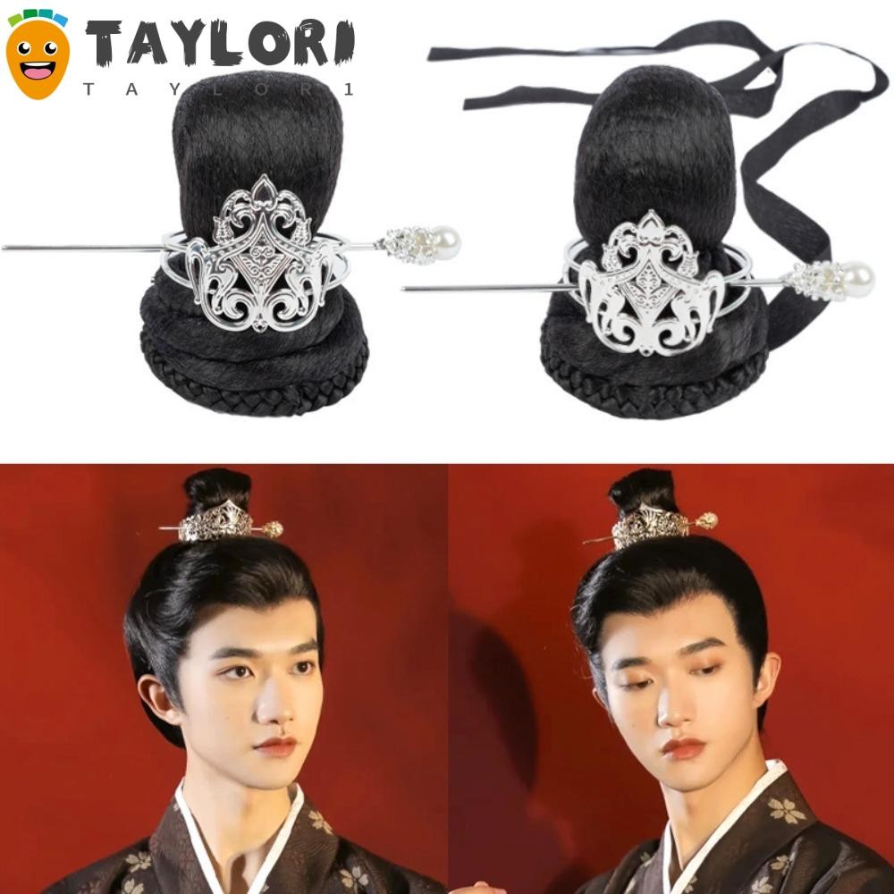 TAYLOR1 Hanfu Wig for Men, Chinese Style Antique Headwear Ancient Style ...