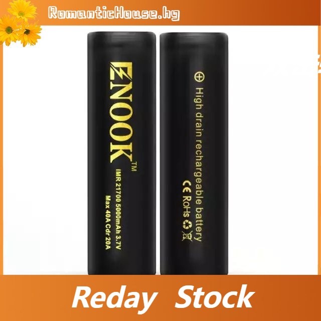 Enook 21700 5000mAh Max 40A rechargeable 3.7V battery for battery pack ...