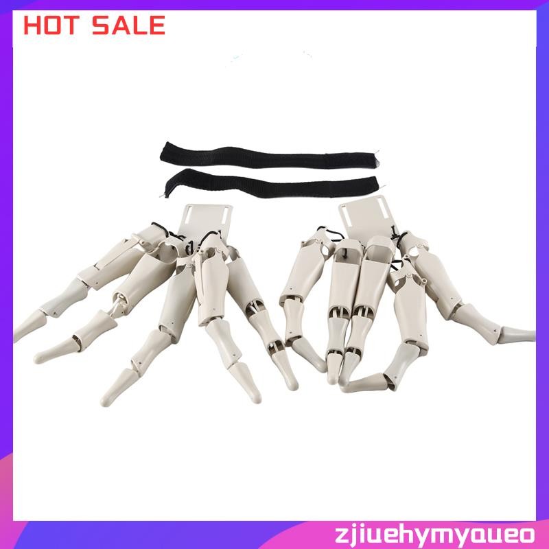 1 Set White Plastic Halloween Articulated Finger Realistic Skeleton ...