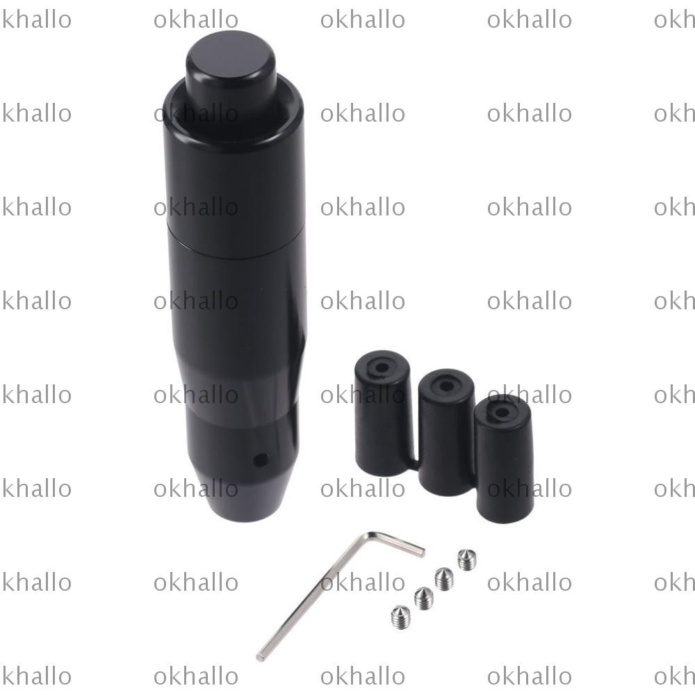 OKHALLO Shifter Lever Handle Long Stick Gear Head, Black Aluminum Alloy ...