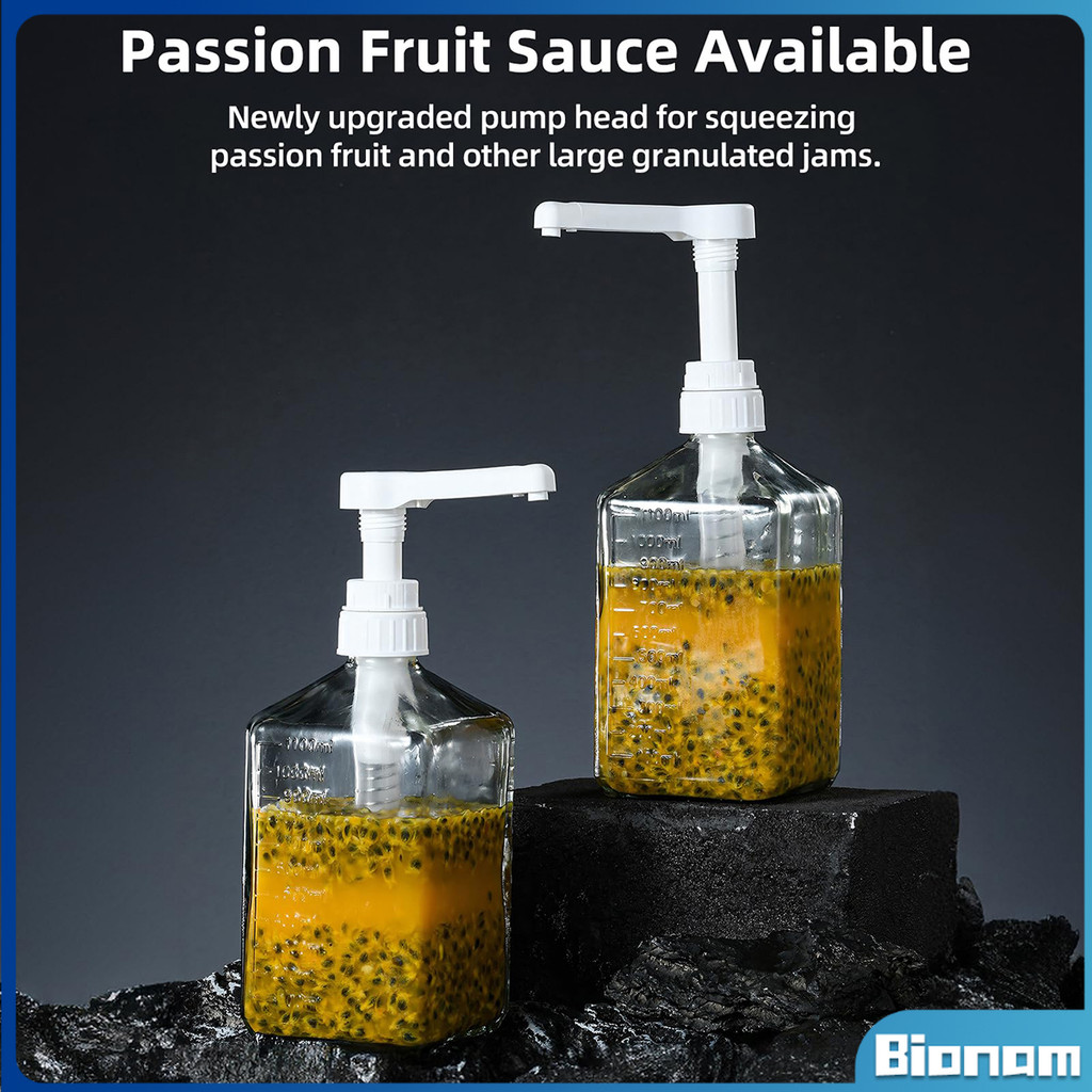 Bionam Plastic Glass Syrup Container with Pump (10cc) - For Sugar Syrup ...