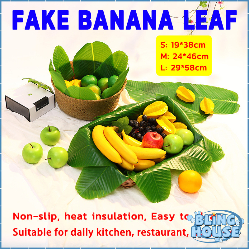 Bling Fake banana leaf Artificial banana leaf Fake banana leaf S/M/L ...