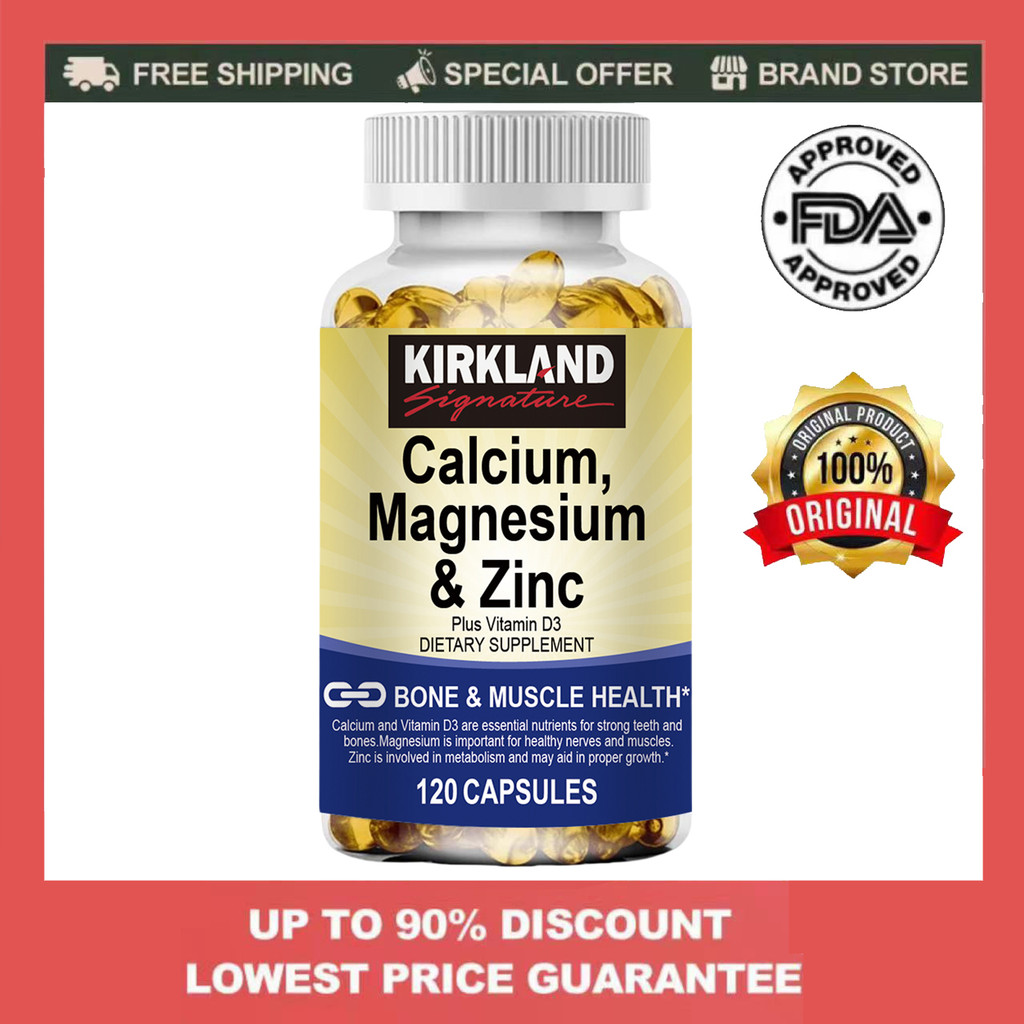 KIRKLAND Calcium, Magnesium and Zinc plus Vitamin D3, exclusive vitamin ...