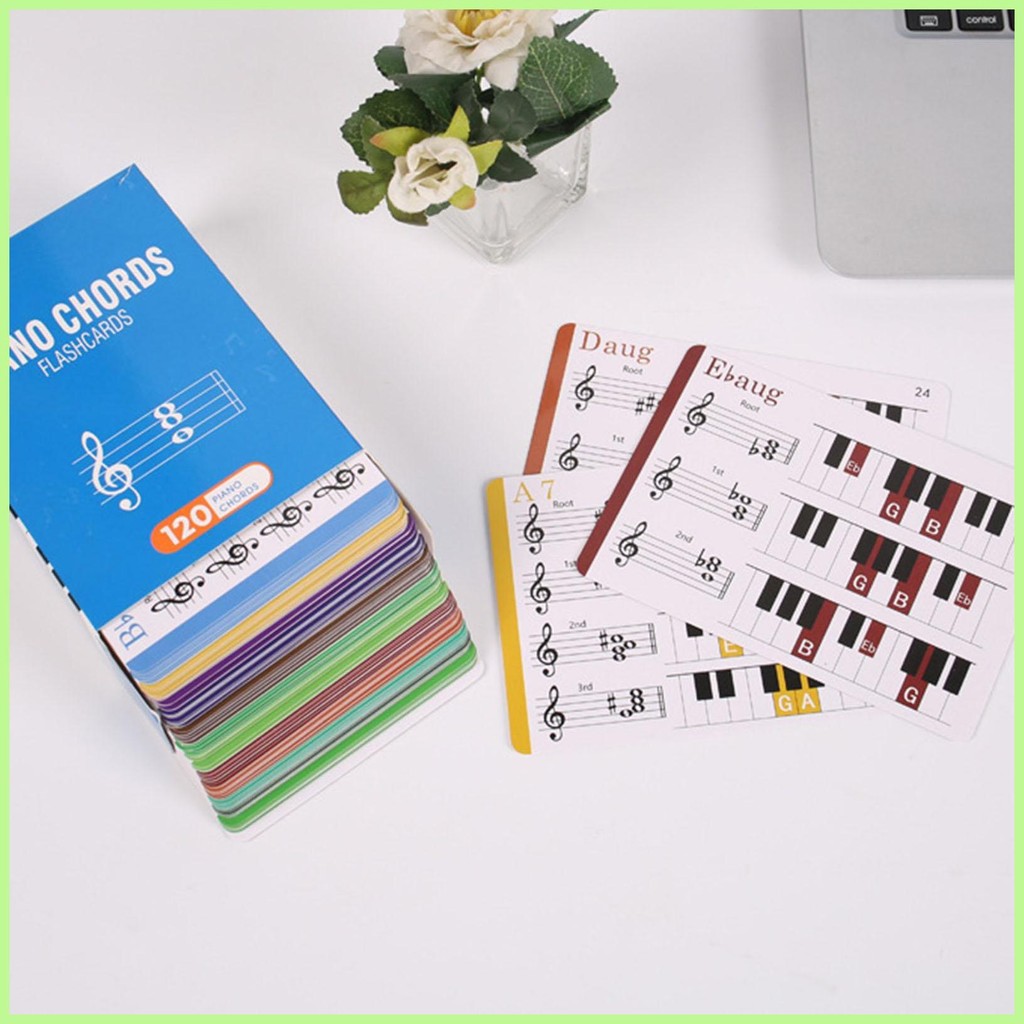 Music Note Flashcards for Piano Music Note Flash Cards Colorful ...