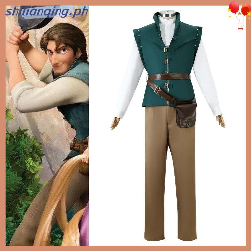 Flynn Rider Cosplay Kids Boys Costume Cartoon Movie Rapunzels Tangled ...