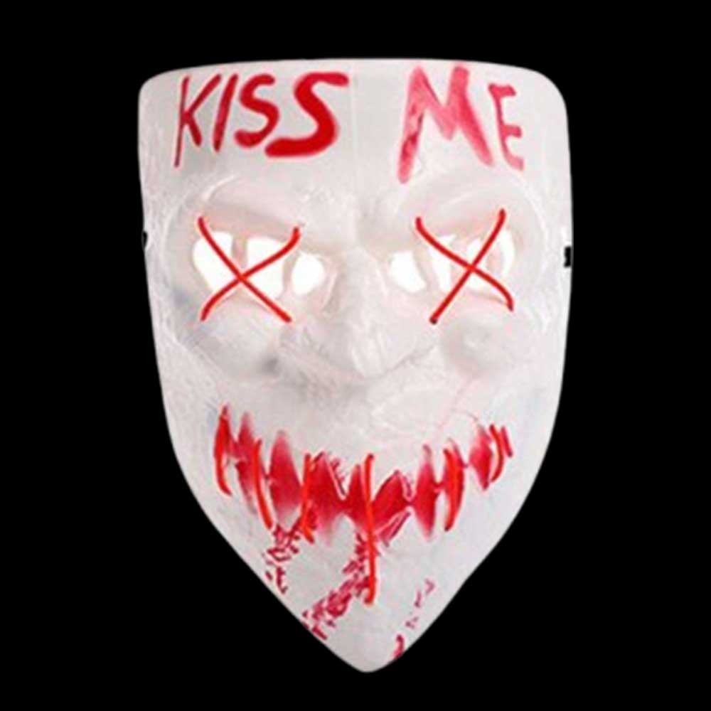 Halloween The Purge Kiss Me LED Mask Light Up Purge Costume Cosplay ...