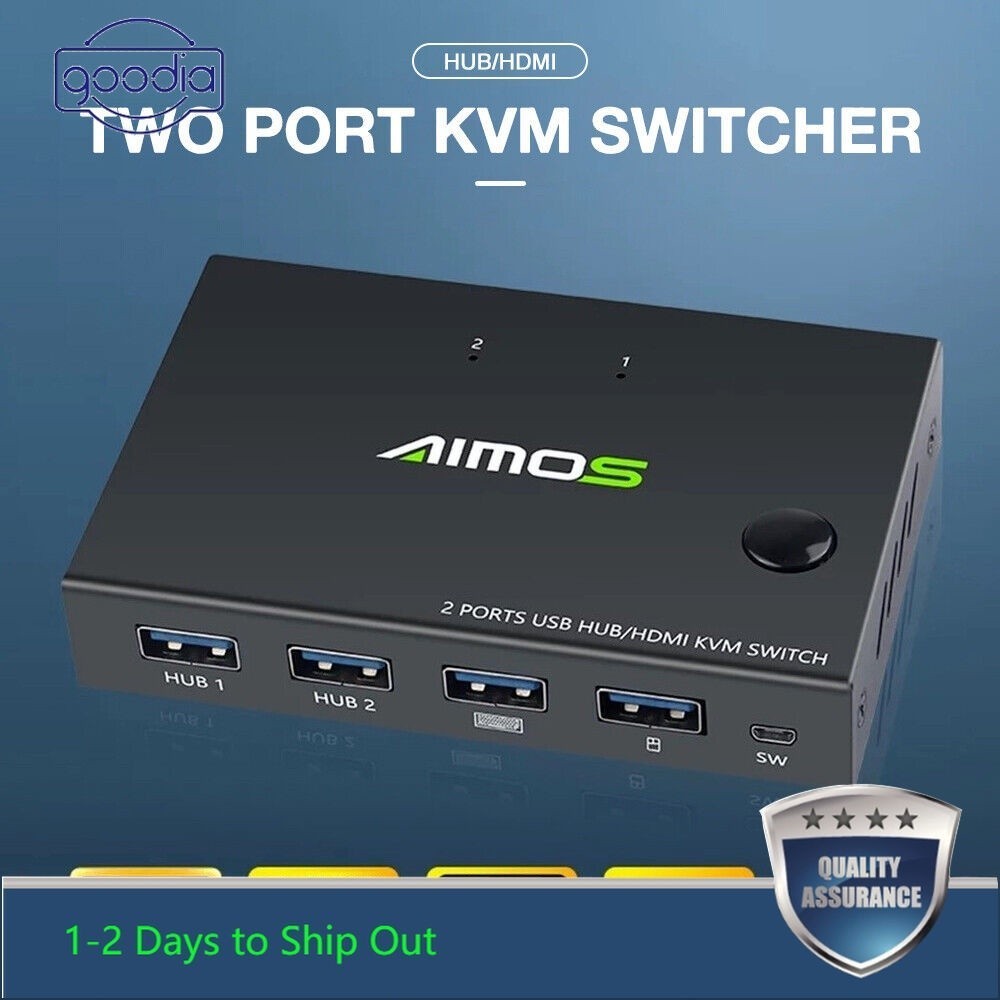 HDMI KVM Switch 2 Port 4K USB Switch KVM VGA Switcher HDMI USB Hub KVM ...