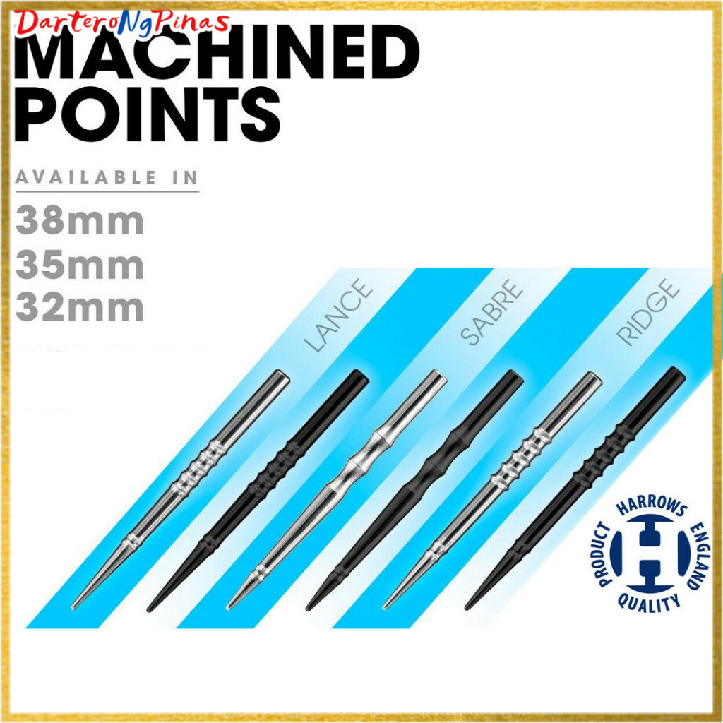 Darts HARROWS Sabre Ridge Lance Dart point Steel Tip Machined Points ...