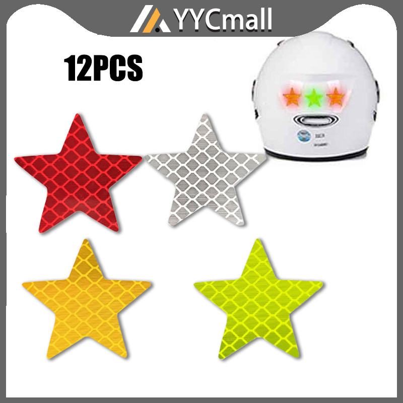 12/Bag Waterproof Car Reflective Sticker Star Shape Car Reflective ...