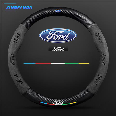 3D Carbon fiber leather steering wheel cover for Ford Ranger XLT ...