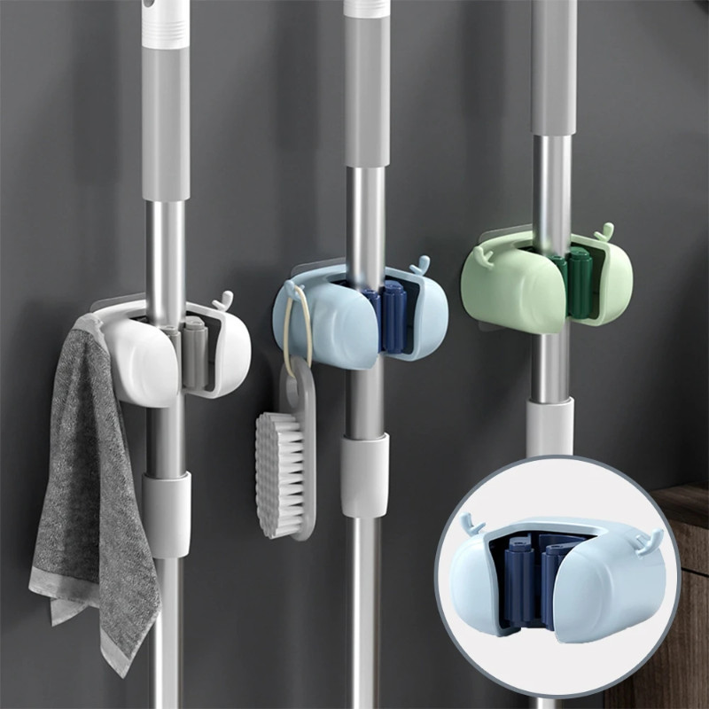 XYJ-Multi-Purpose Mop Rack with Hooks Cute Antler-shaped Wall-Mounted ...