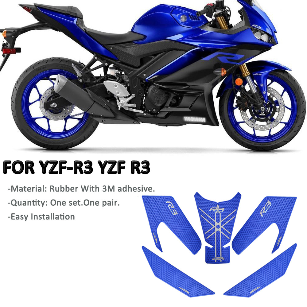 FOR YZF-R3 YZF R3 Motorcycle Tank Pad Protector Sticker Decal Gas Knee ...