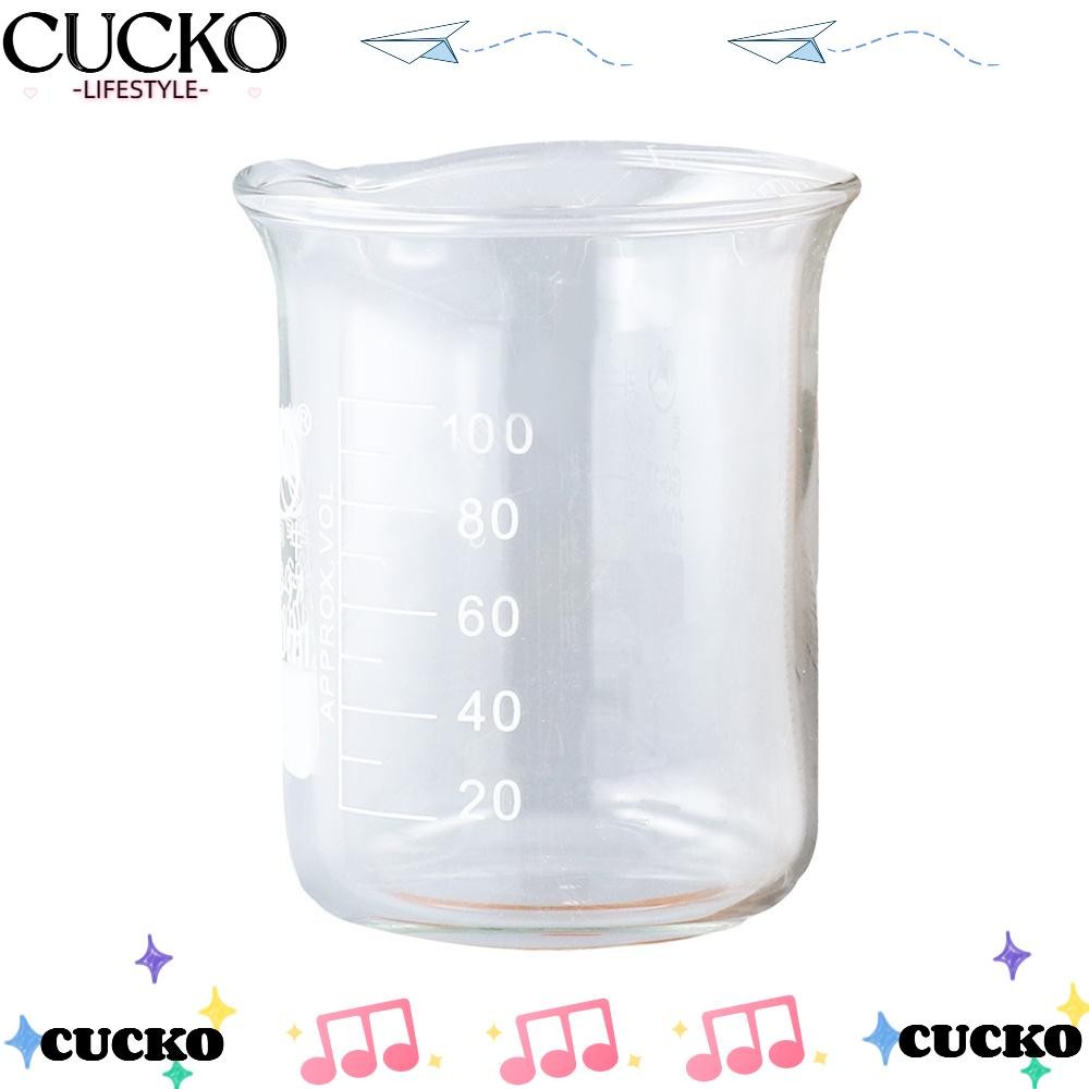 CUCKO 2pcs Lab Beaker, Glass 100ml&500ml Graduated Beaker Set ...