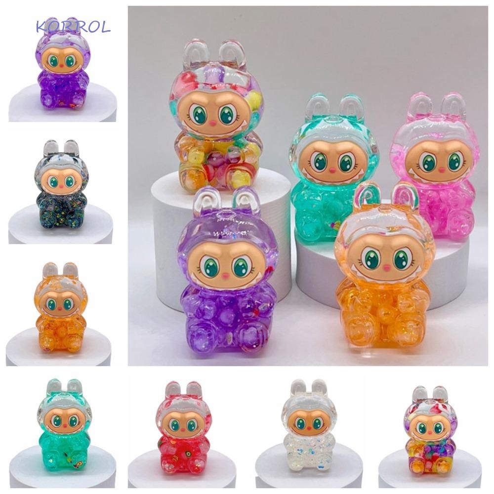KORROL Candy Color Labubu Dolls, Noctilucent Night Glow Cartoon Acrylic ...