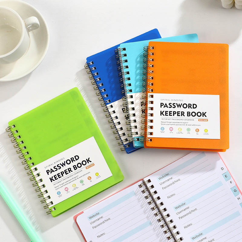Ossayi Spiral Password Keeper Book Notepad Secure & Organized Password ...