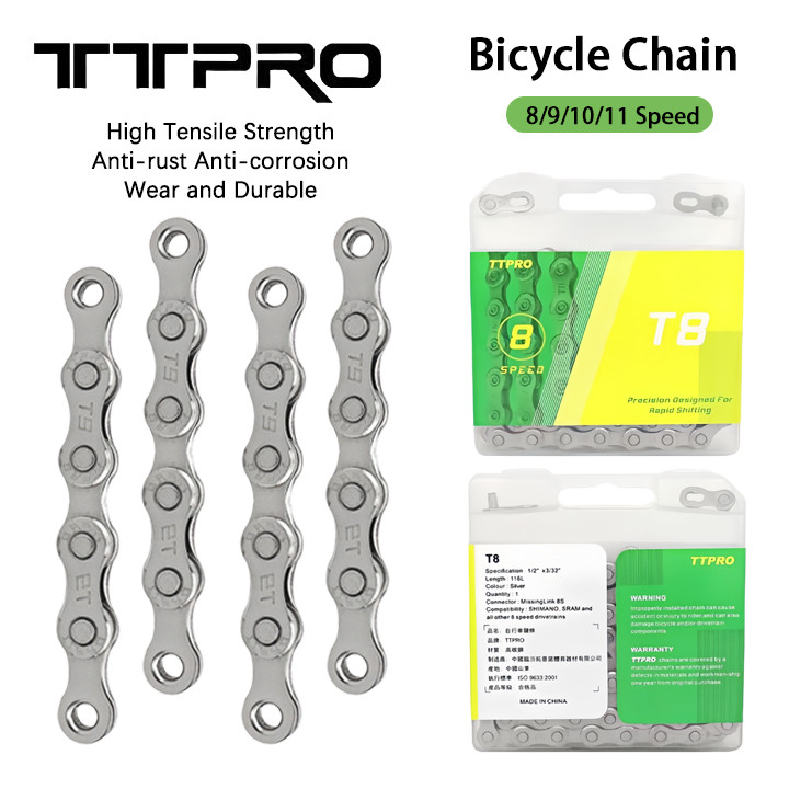 TTPRO Bike Chain 8/9/10/11 Speed Bicycle Chain for Road bike and MTB ...