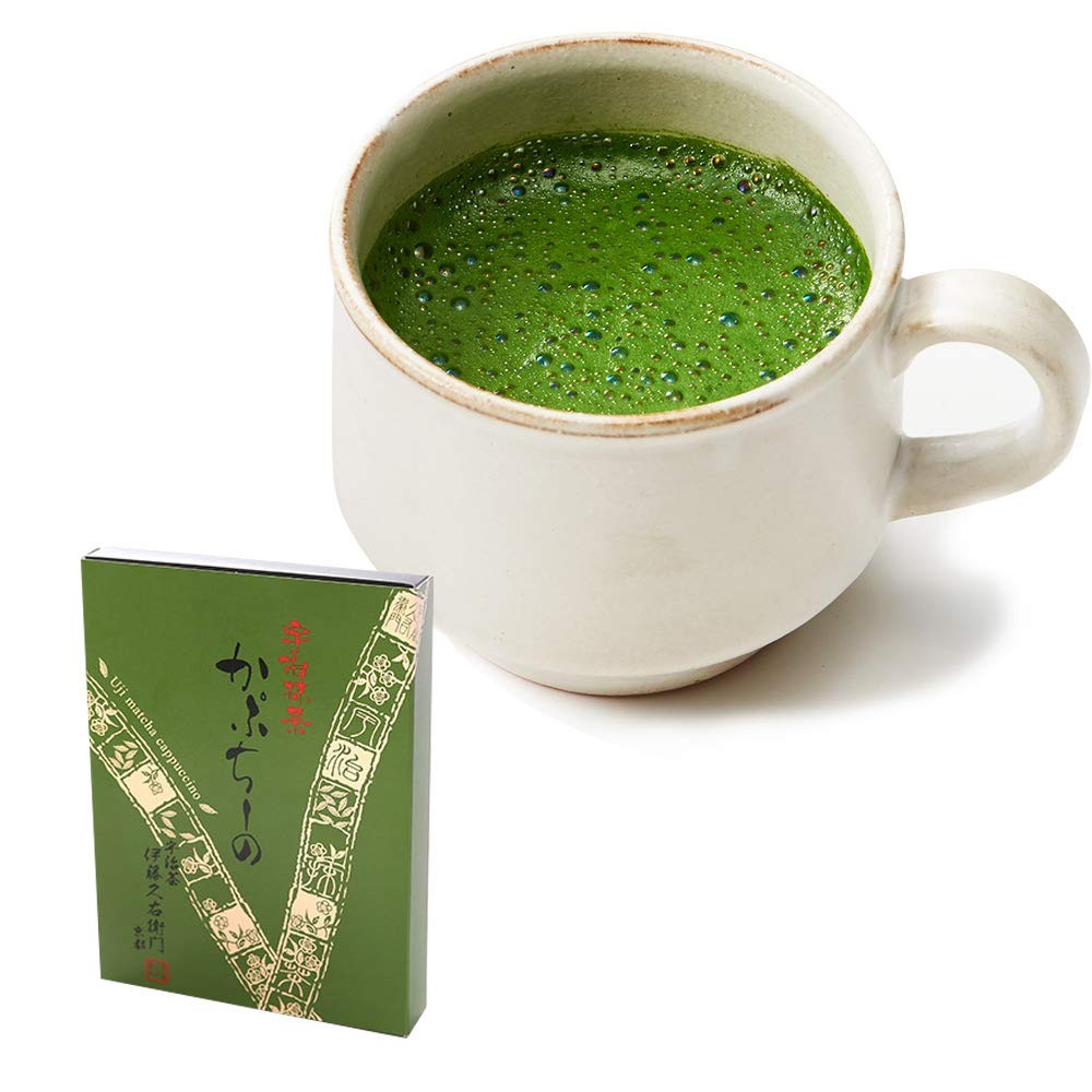 Direct from Japan Ito Kyuemon Uji Matcha Cappuccino Foaming Powder ...