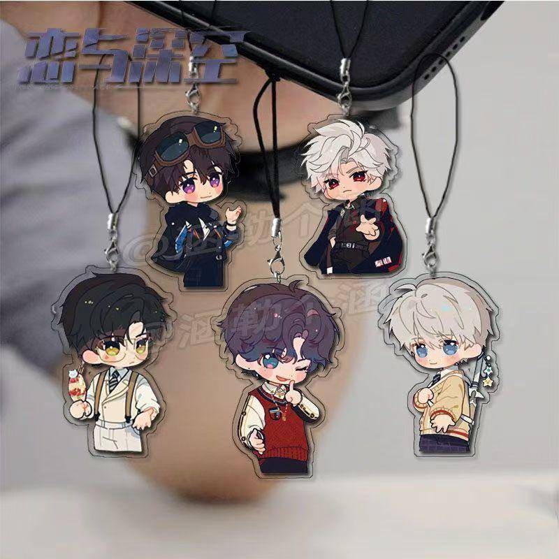 5 Pieces Game Love and Deepspace Phone Pendant Keychain Lanyard Xavier ...