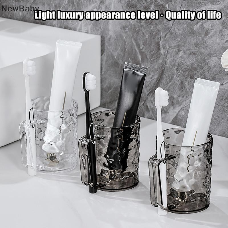 NewBaby Transparent Light Water Ripple Toothbrush Cup With Handle ...