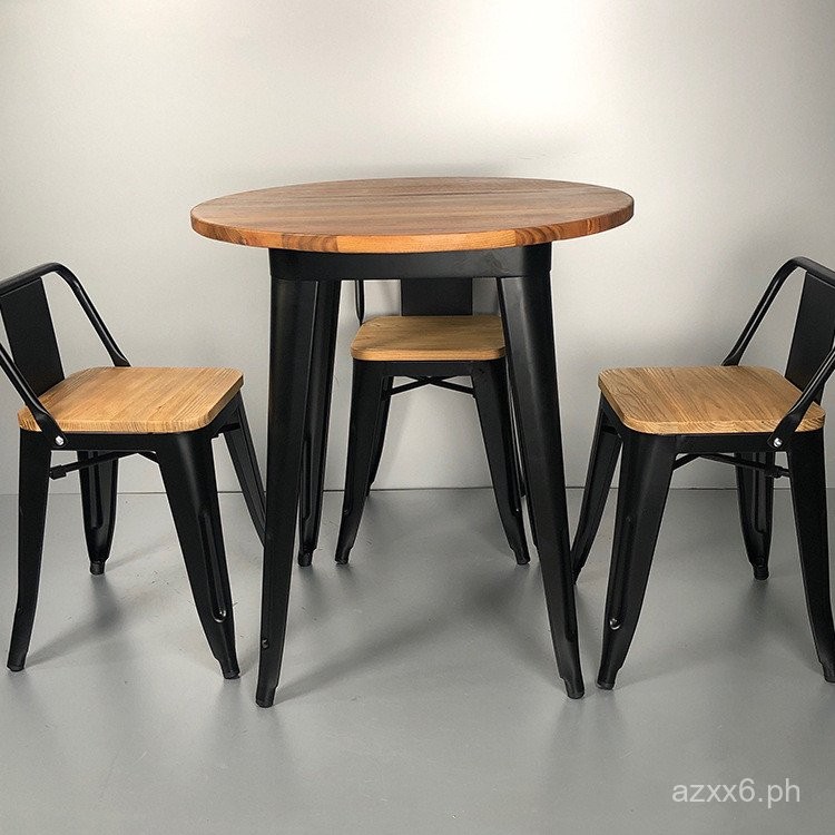 Industrial Style Solid Wood Surface Long Table Household Dining Table ...