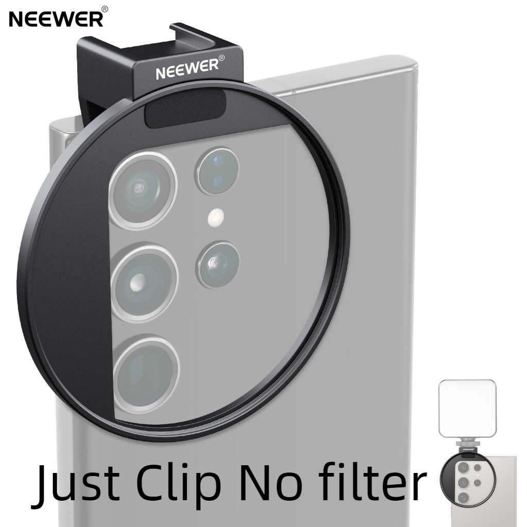 NEEWER 67mm Phone Filter Mount Threaded Lens Filter Clip with Cold Shoe ...