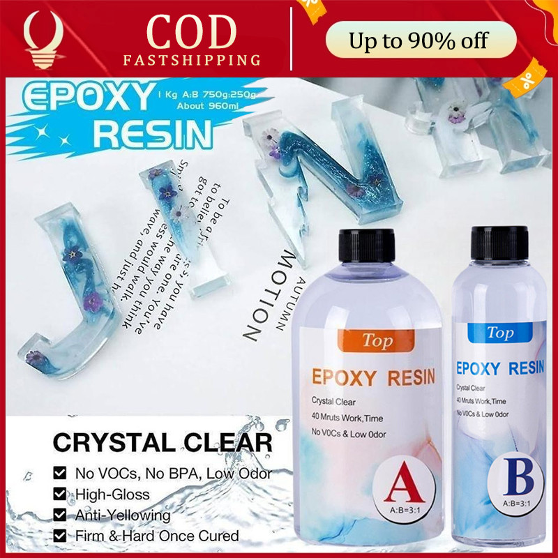 Epoxy Resin Set 1Kg (Hardener Included) 3:1 Ratio Jewelry Making ...