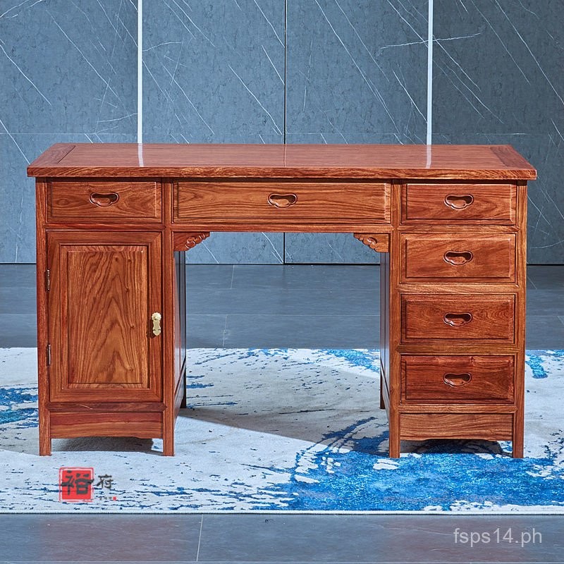 Rosewood Desk Chinese Style Solid Wood Office Desk Hedgehog Red ...
