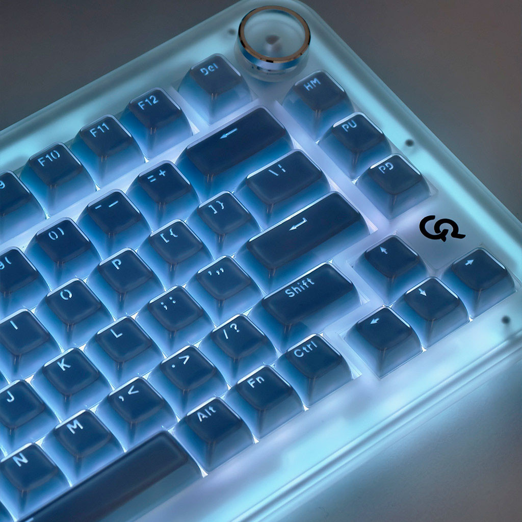 Blue Crystal Keycaps OEM Profile 136 Keys PC PBT Letter Light ...