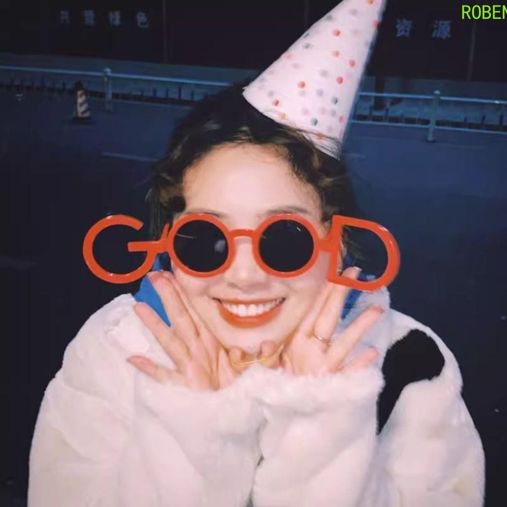 ROBEN Photo Props Glasses, Minnie Eyeglasses Cartoon Sunglasses Funny ...