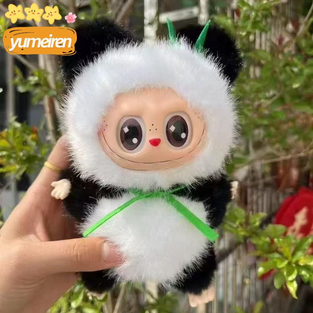 YUMEIREN Plush Labubu Pendant, Panda PVC Panda Labubu Keychain, Kawaii ...
