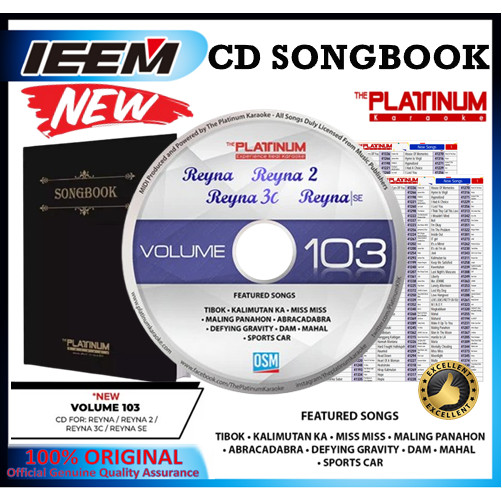 Platinum Reyna 1 , 2, 3C,& Reyna SE CD VOL 103 Origin cd with songbook | Shopee Philippines
