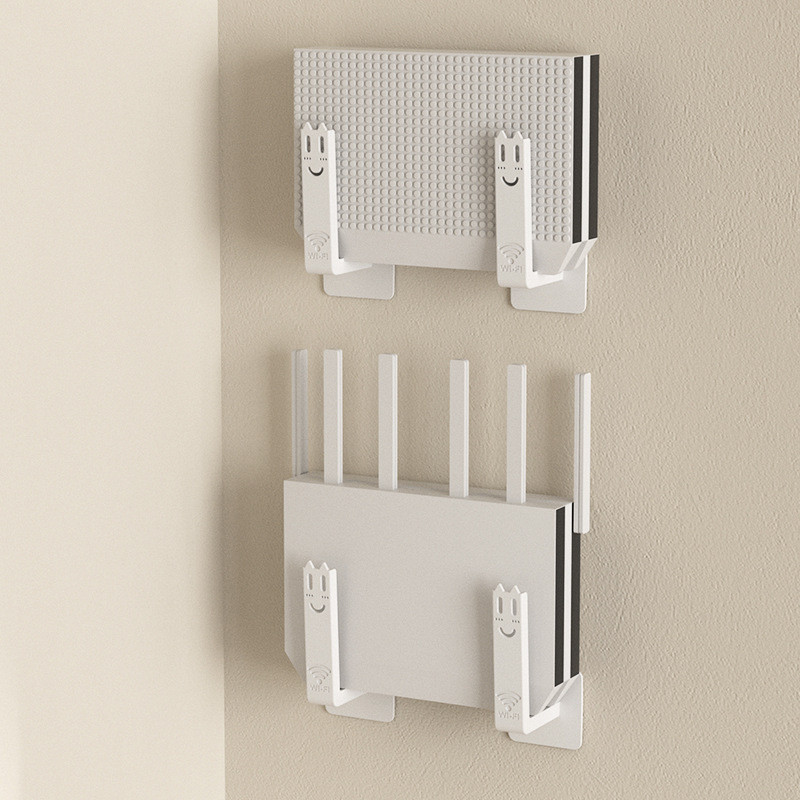 2/4Pcs No-hole Router Placement Rack Versatile Wall-Mounted Router ...