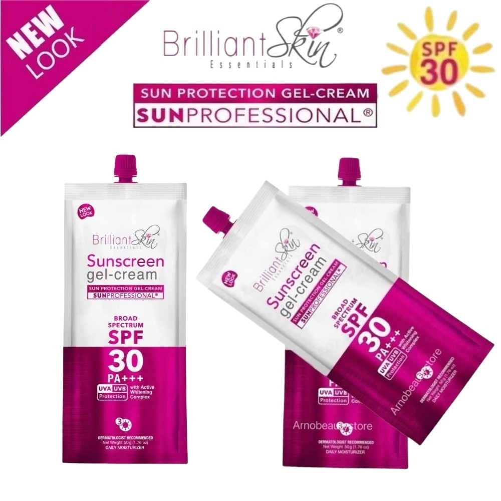 Original BRILLIANT SKIN Sunscreen Gel Cream | Tinted Sunscreen Face ...