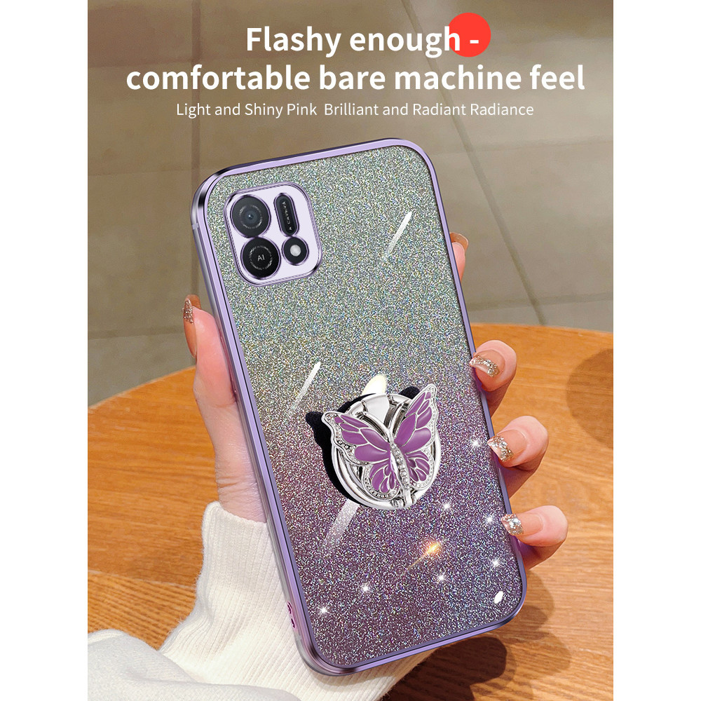 Casing oppo a16K phone case features a soft gold edged glossy ...