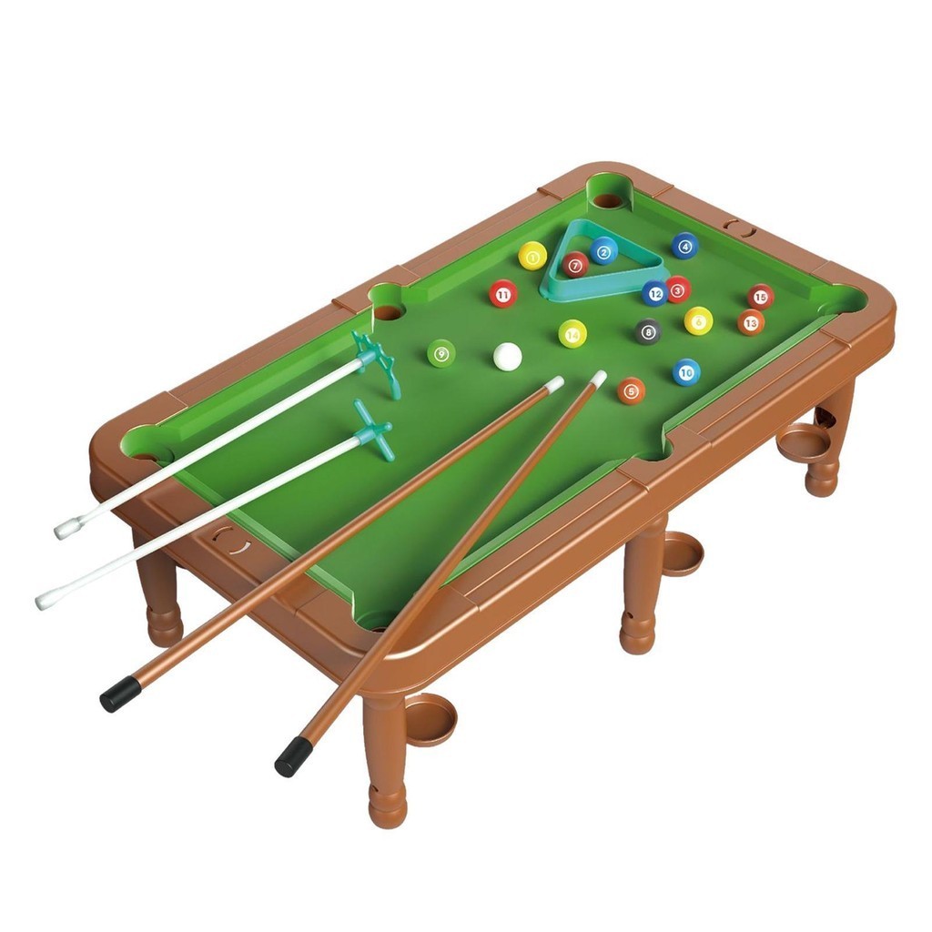 Mini Billiard Table For Kids Wooden With Tall Feet Pool Table Set Taco ...