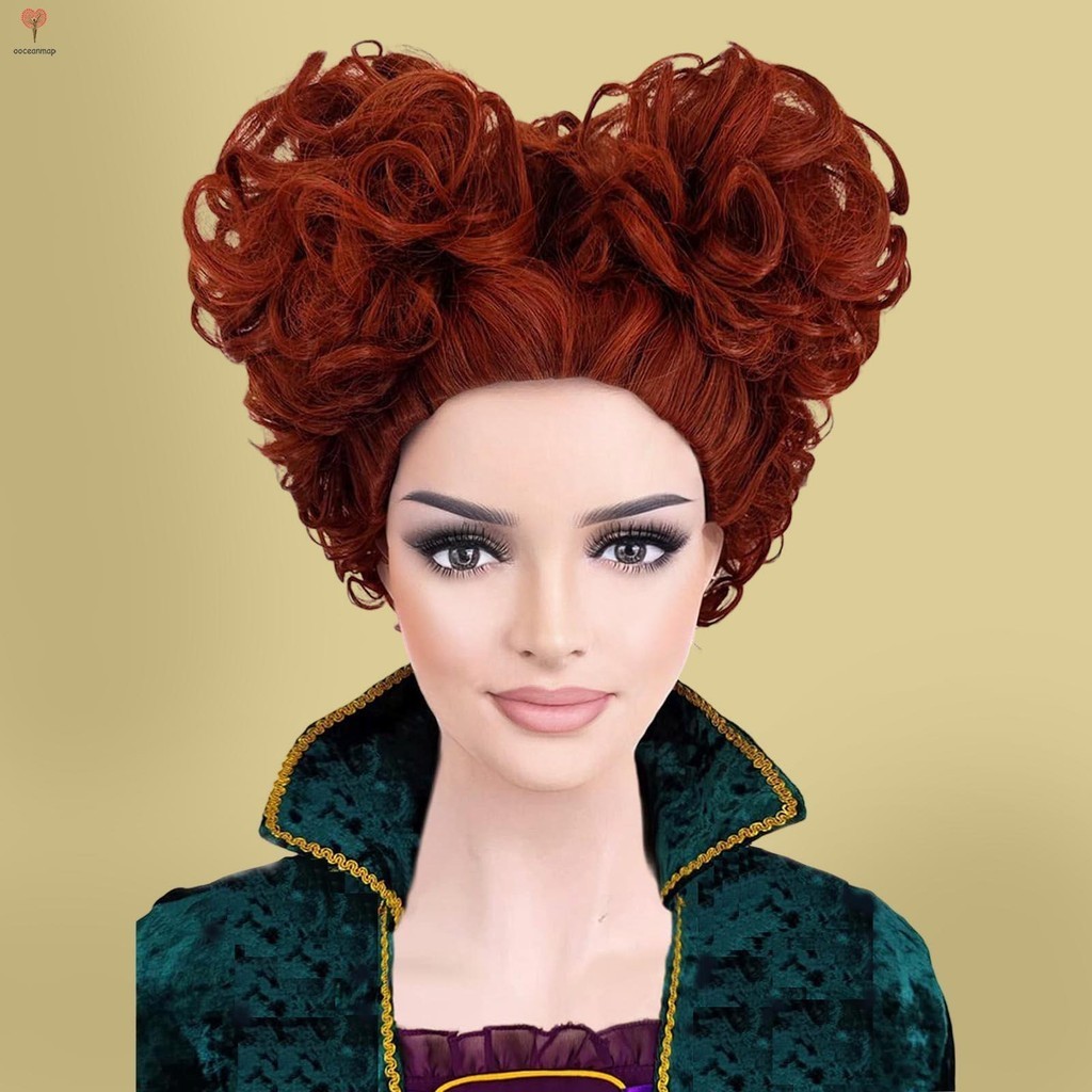 Winifred Sanderson Cosplay Wigs for Women Women Short Curly Copper Red ...