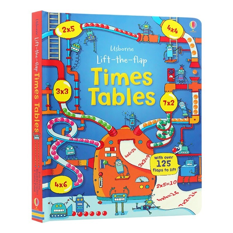 English Original Lift the Flap Times Tables Book Math Multiplication ...