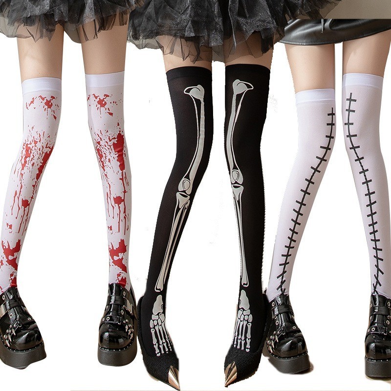 European and American Halloween Christmas Party Blood Print Long Tube ...