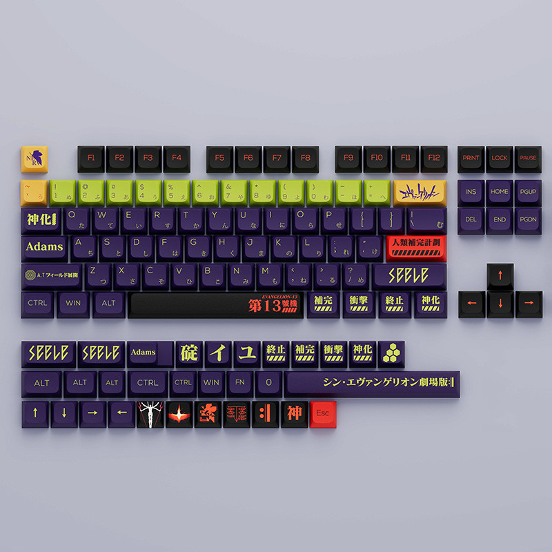 EVA-13 Keycap EVA-01 XDA Profile 134 Keys PBT Five-sided Dye ...