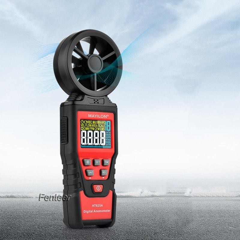 [Fenteer] Digital Anemometer Handheld Wind Speed Meter Gauge ...