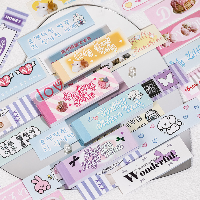 Cdaily|Cute Handbook Stickers Long Sticker Book Handbook Collage ...