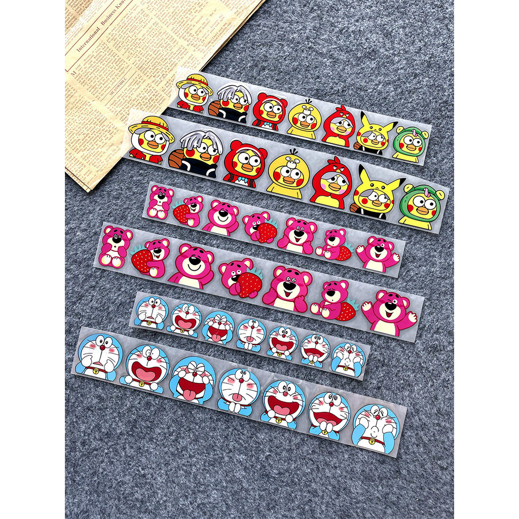 Doraemon Stickers Cute Creative Block Scratches Door Stickers Doraemon ...