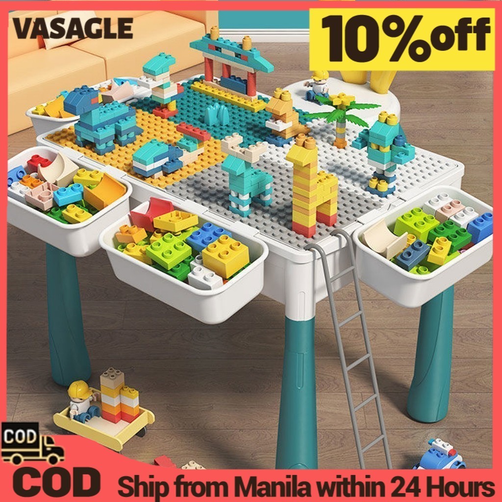 Building Block Table Kid Multifunctional Building Block Game Table ...