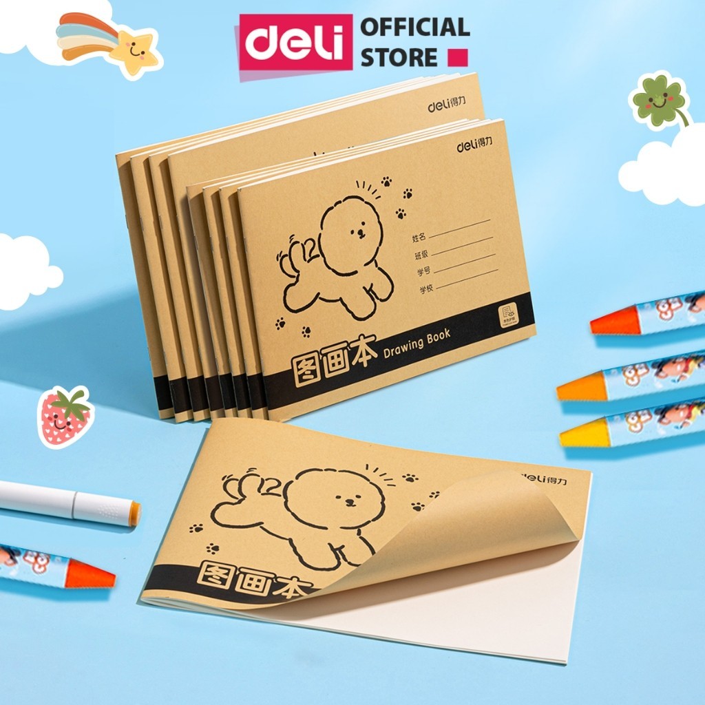 A4 Deli Coloring Student Drawing Book - Thick Smooth Paper Student ...