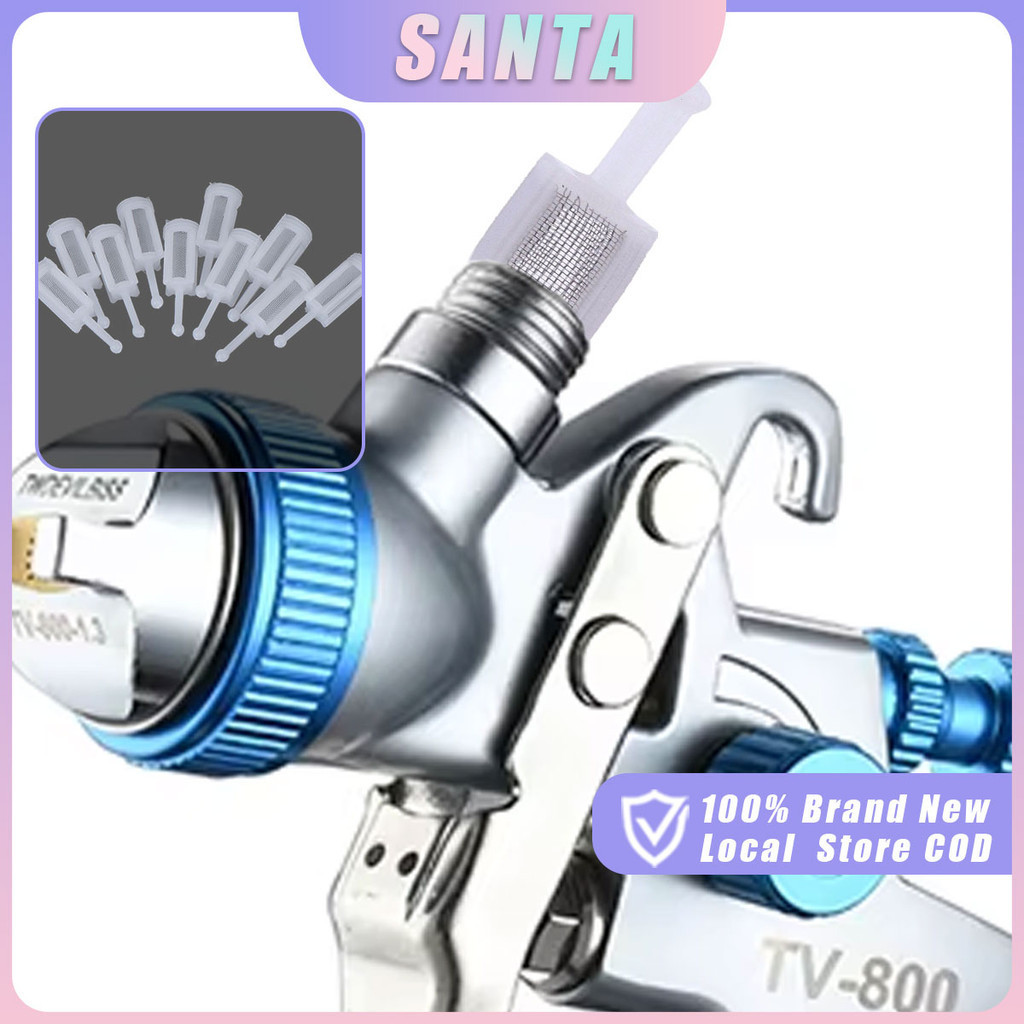 10Pcs/Set Plastic Gravity Type Spray Gun Spray Filter Mesh Tool Pot ...