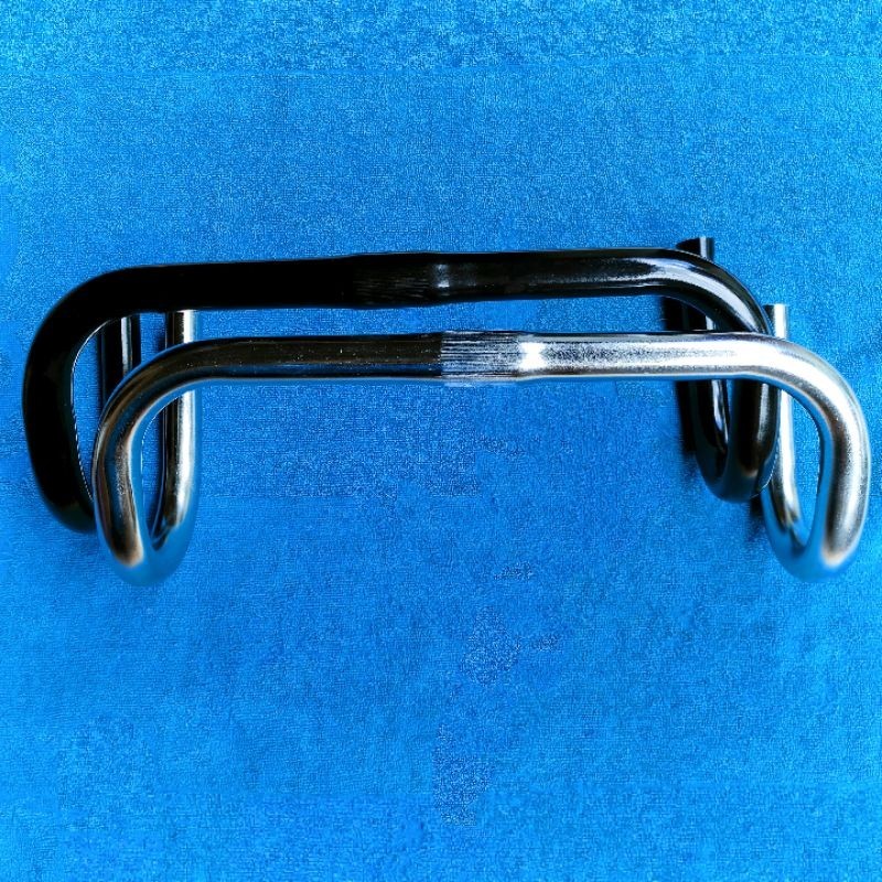 HITAM Schedule RACING BIKE HANDLEBAR 25.4 IRON AND ALLOY CHROME CHROME ...