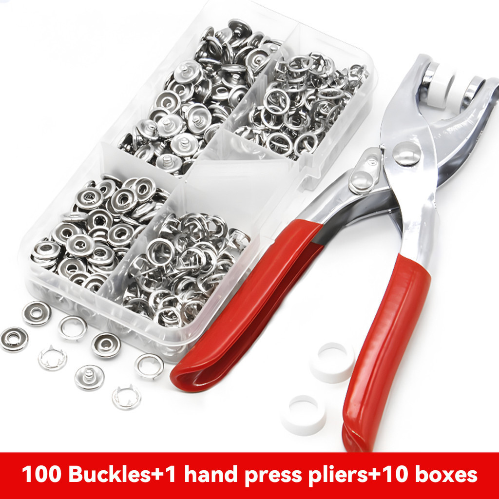 101Pcs/set Snap Pliers tools Set with Fastener Pliers Metal Snap Button ...
