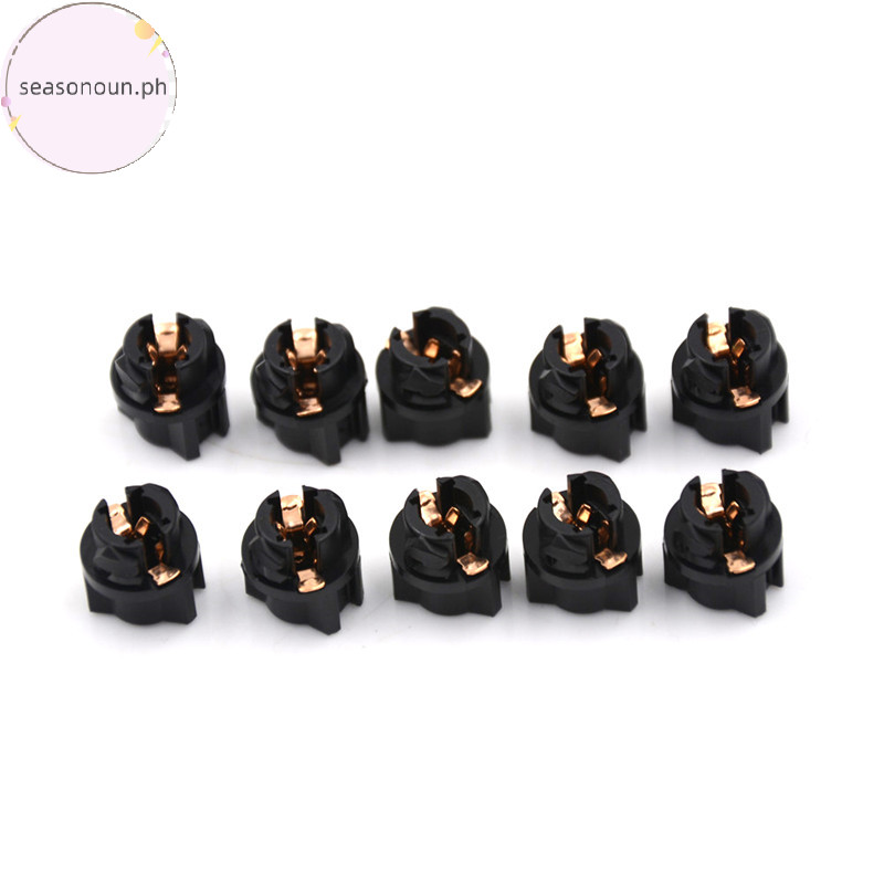 seasonoun 10Pcs T5 Socket Twist Lock Instrument Panel Cluster Plug Dash ...