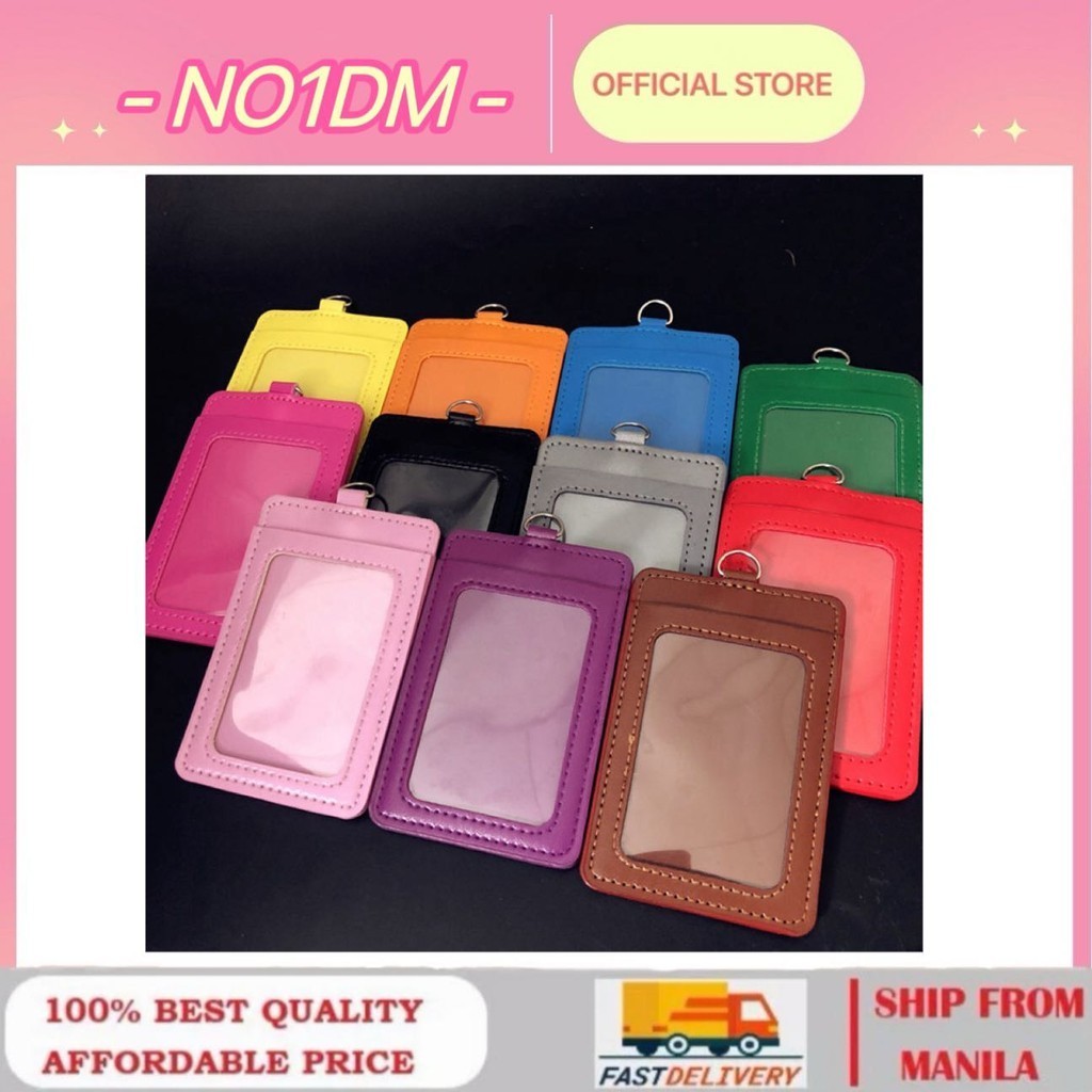 N01 (1pc)Synthetic leather ID case holder Business Work ID Card ...
