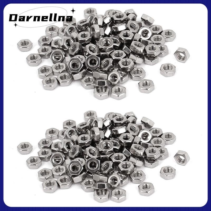 【darnellna】Metric M3 Hex Nuts 304 Stainless Steel Fastener DIN934 ...
